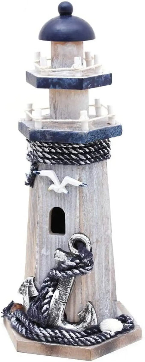 Wooden Lighthouse Ornament - Nautical Tabletop Decoration. – Allen Cozy ...